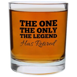 Retirement The One Only Legend Has Retired Lowball Glasses 2-Pack Round Lowball Tumbler Set Black