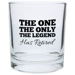 Retirement The One Only Legend Has Retired Lowball Glasses 2-Pack Round Lowball Tumbler Set Black