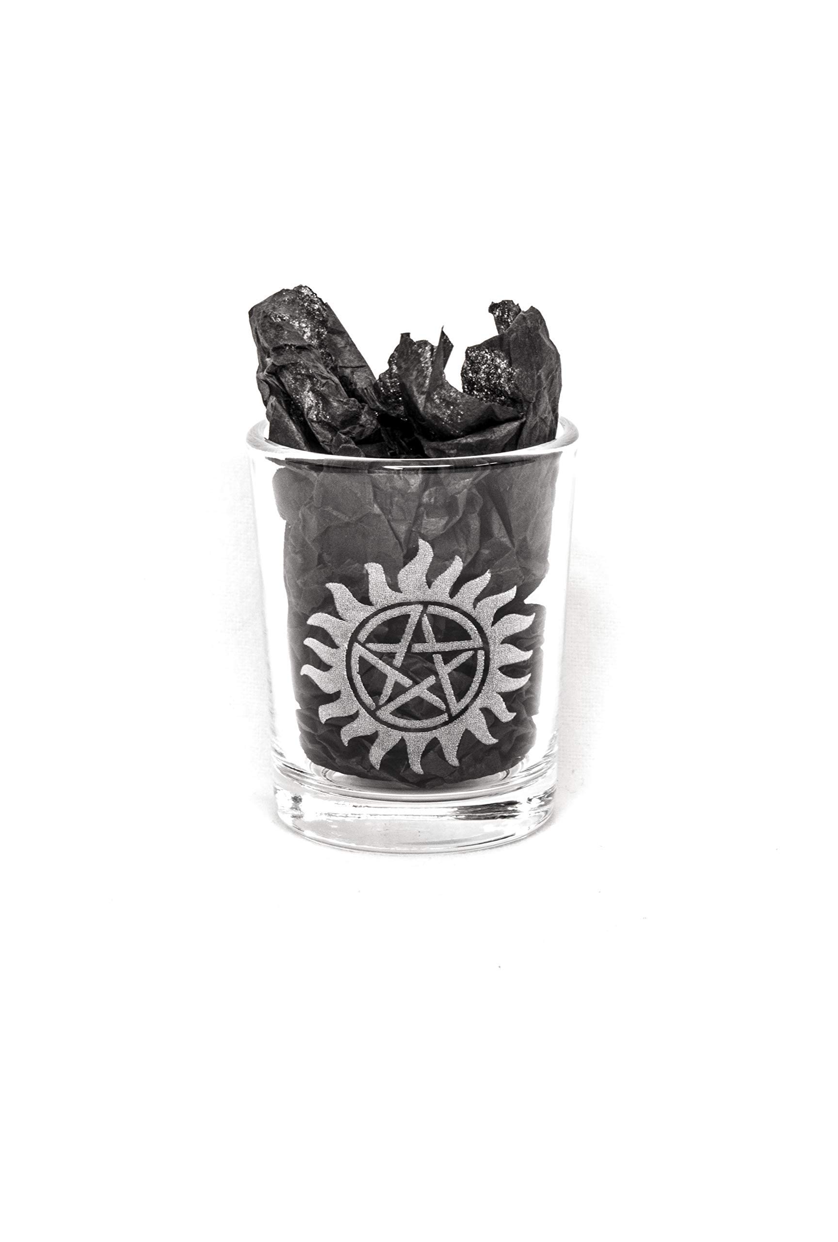 Supernatural Shot Glass/Votive Holder - Anti-possession symbol