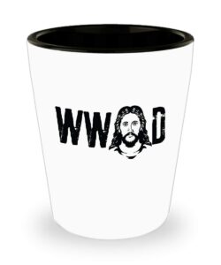 jesus christ shot glass wwjd what would jesus do christian gift