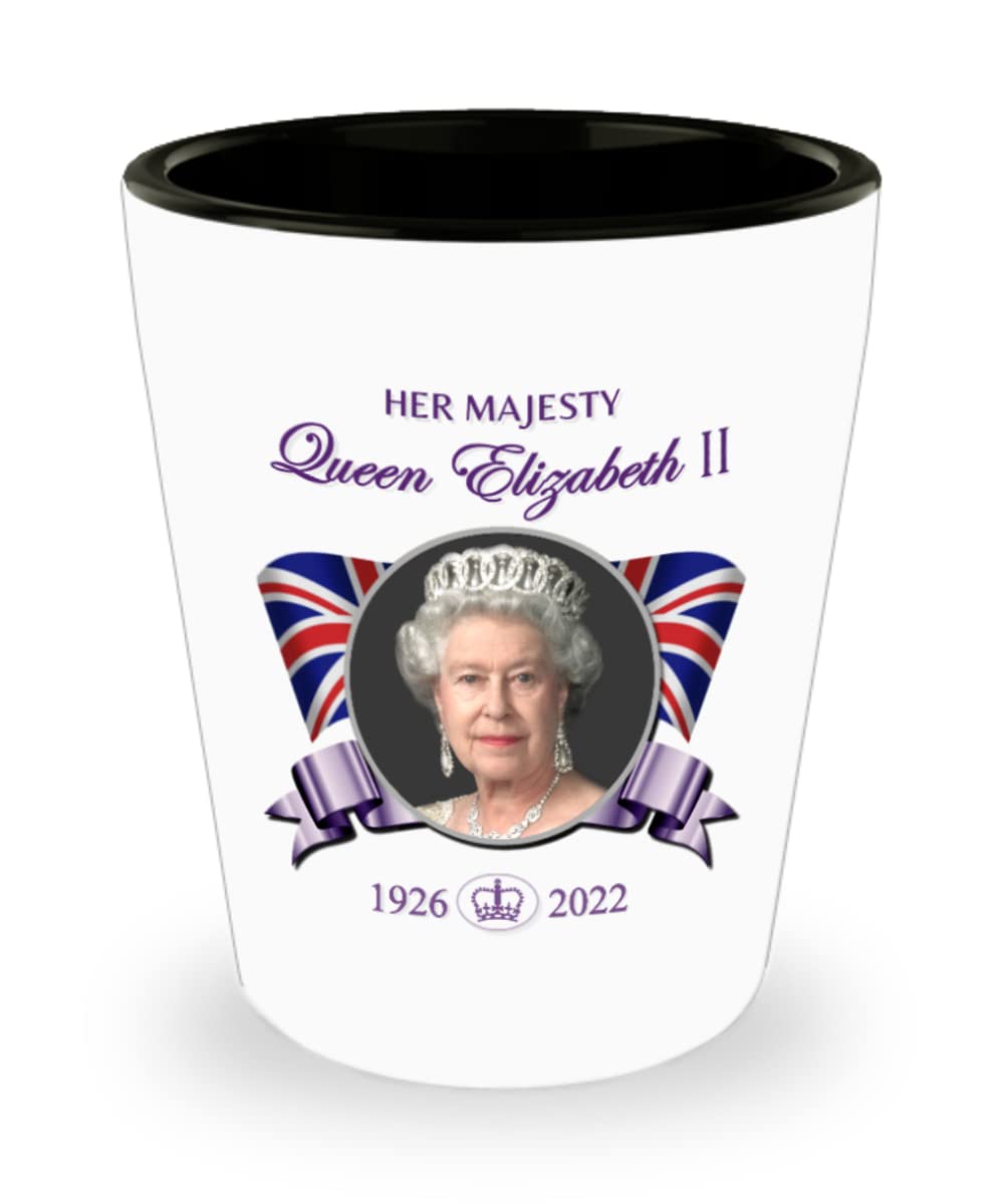 Cyber Hutt West Queen Elizabeth II Commemorative Shot Glass 1926 2022