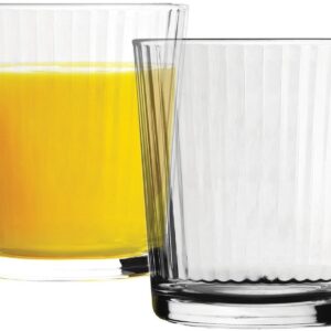 Circleware Hill Street Huge Set of 16 Drinking Glasses and Whiskey Cups, 8-15.7 oz & 8-12.5 oz, Glassware for Water, Beer, Juice, Ice Tea, Bar Beverage, 16pc, Spectrum