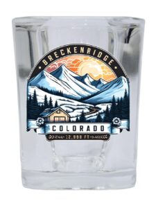 r and r imports breckenridge colorado souvenir 2.5 ounce shot glass square