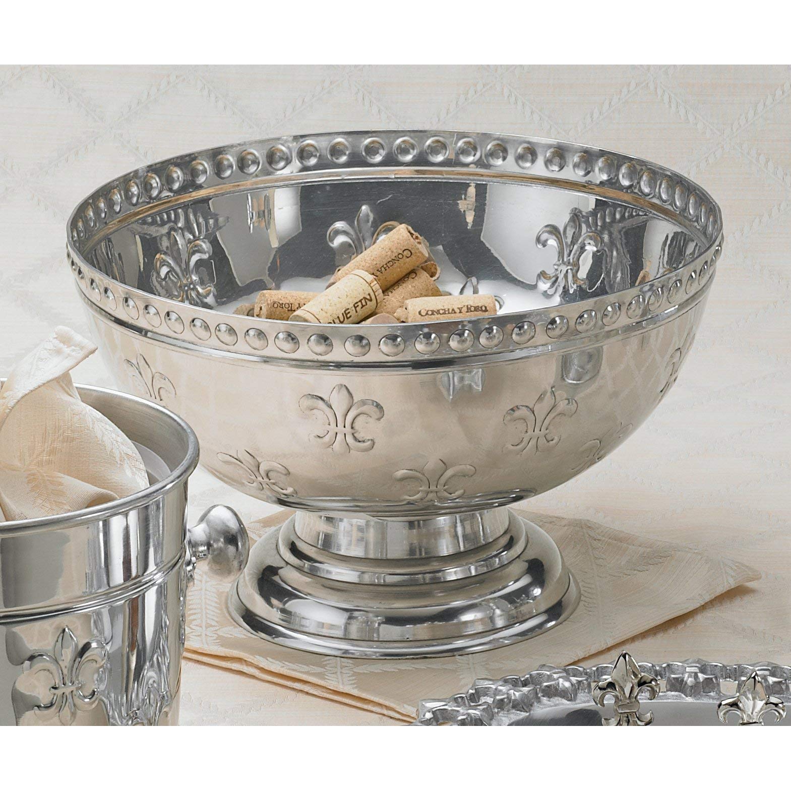 KINDWER Punch Bowl, 12x12x9, Silver