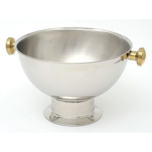 HUBERT Punch Bowl with Handles 14 Quart Stainless Steel