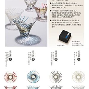 東洋佐々木ガラス Toyo Sasaki Glass 10784 Cold Sake Glass, Edo Glass, Yachiyo Kiln Cup, Tsukimi Sake, Made in Japan, 2.7 fl oz (80 ml), Pack of 24, Black