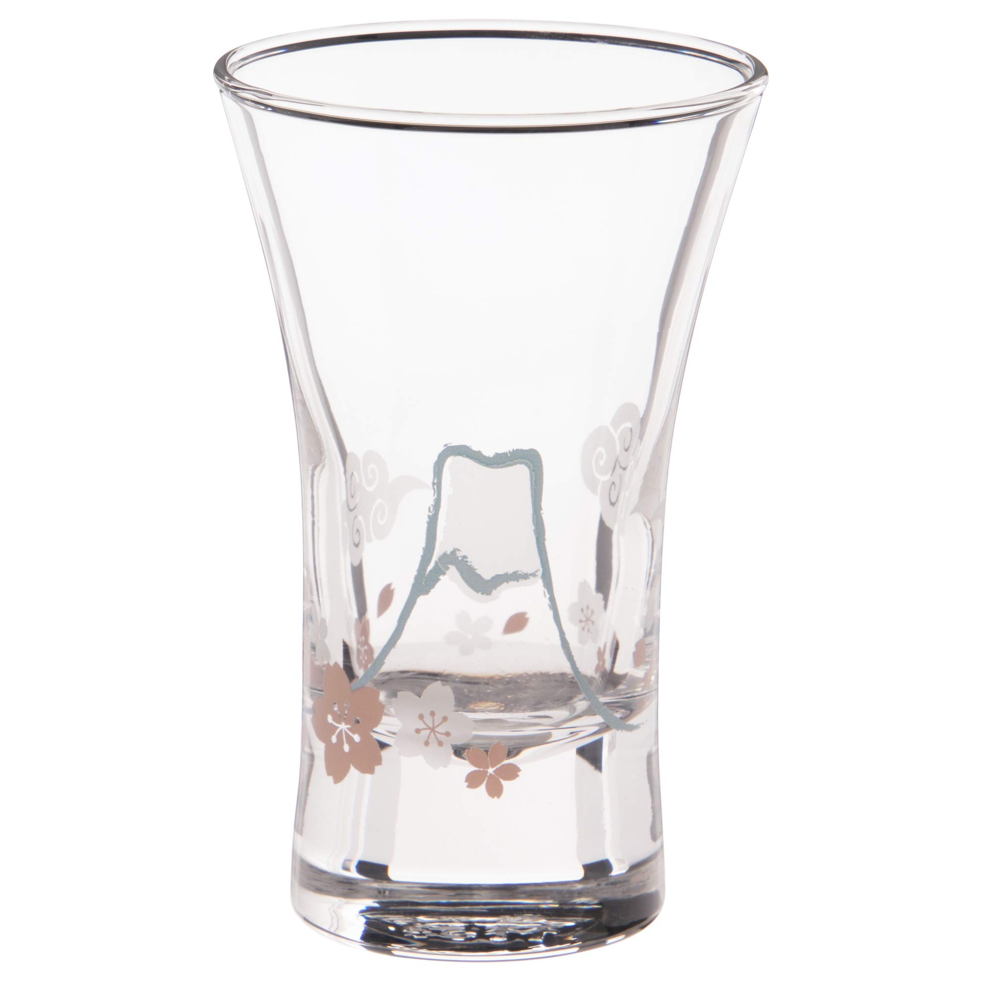 東洋佐々木ガラス Toyo Sasaki Glass 09112-J346 Cold Sake Glass Cup, Mt. Fuji Pattern, 4.3 fl oz (110 ml)