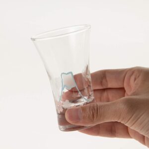 東洋佐々木ガラス Toyo Sasaki Glass 09112-J346 Cold Sake Glass Cup, Mt. Fuji Pattern, 4.3 fl oz (110 ml)