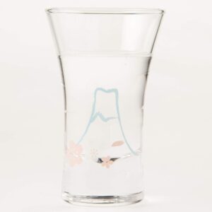 東洋佐々木ガラス Toyo Sasaki Glass 09112-J346 Cold Sake Glass Cup, Mt. Fuji Pattern, 4.3 fl oz (110 ml)