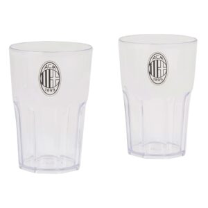 ac milan glass unisex adult, transparent, black