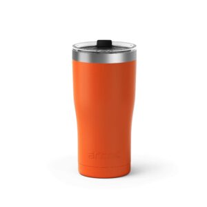 Arctic Tumblers | 20 oz Orange Insulated Tumbler with Straw & Cleaner - Retains Temperature up to 24hrs - Non-Spill Splash Proof Lid, Double Wall Vacuum Technology, BPA Free & Built to Last