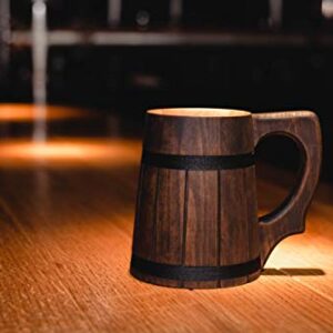 Etno Motif Handmade Beer Mug Wooden Tankard Beer Stein Alder Wood Beer Mug - Great Gift Idea