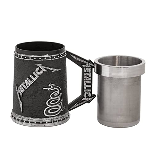 Metallica Beer Stein Tankard Stainless Steel Coffee Mug by ROiL Brand (Metallica)