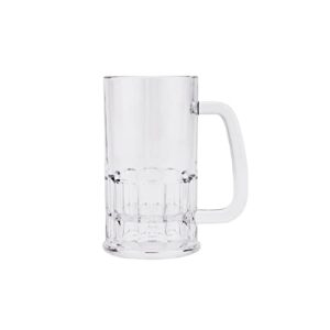 G.E.T. 00084-1-SAN-CL-EC Shatter-Resistant Plastic Beer Mug - Stein, 12 Ounce, BPA Free (Set of 12)