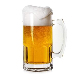 bavel style extra large beer mug 35 ounce,large glass mugs with handle,one liter german beer stein super mug (35 oz)