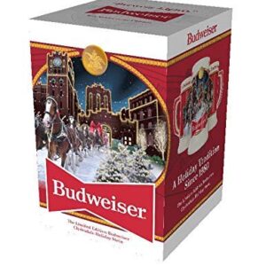 Budweiser 2020 Clydesdale Holiday Stein - Brewery Lights - 41st Edition - Ceramic Beer Mug - Christmas Gifts for Men, Father, Husband