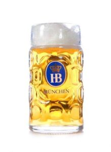 1 liter hb "hofbrauhaus munchen" dimpled glass beer stein