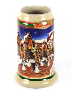 budweiser 1998 grants farm holiday stein