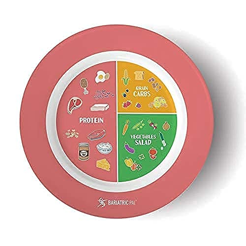 BariatricPal Bariatric Portion Control Bowl & Pink Portion Control Plate Set