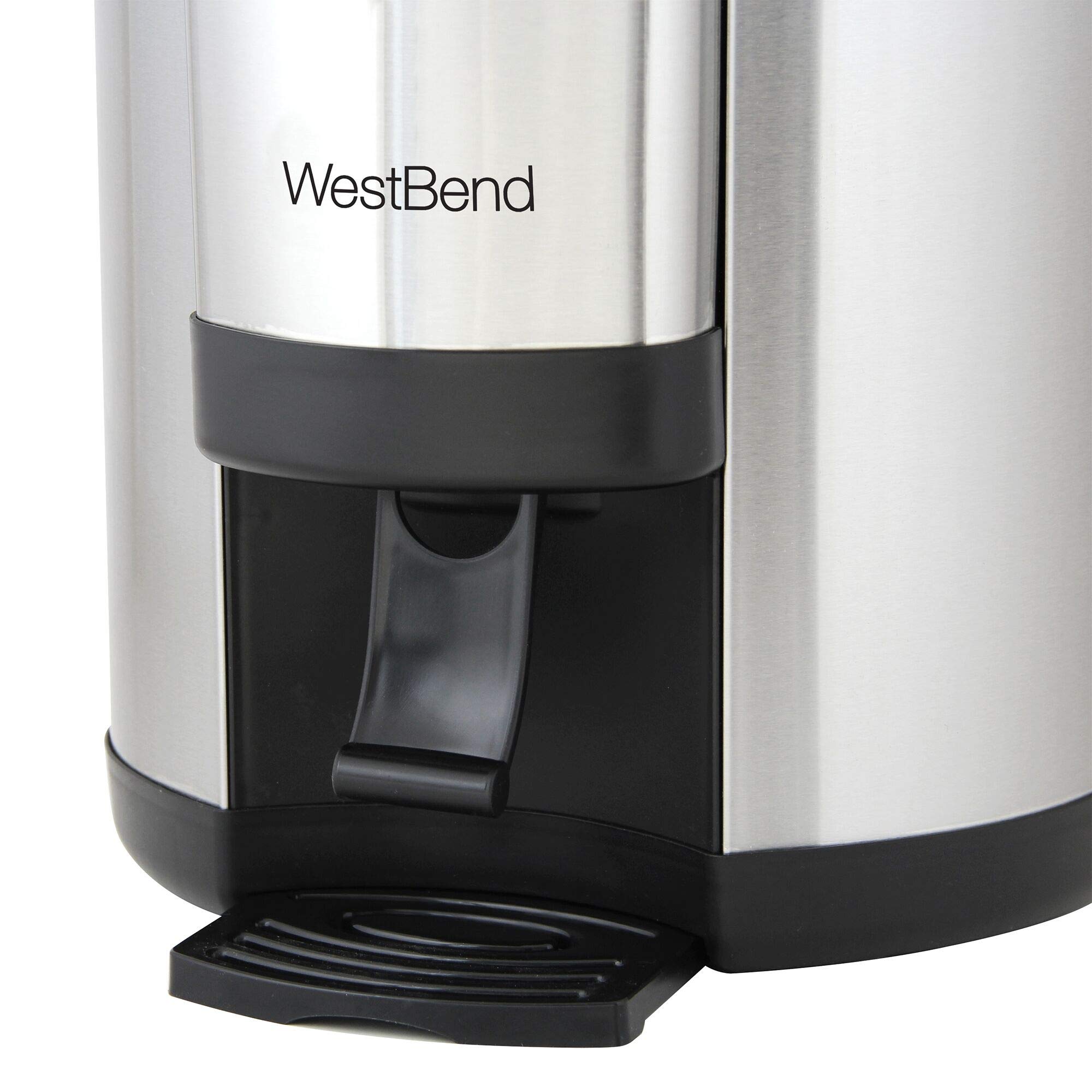 West Bend 57042 Coffee Urn Double Walled Stainless Steel Features Automatic Temperature Control Large Capacity with Fast Brewing and Easy Clean Up NSF Certified, 42-Cup, Silver