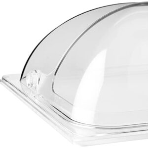 Winco Polycarbonate Dome Flip Cover, Full Size, Medium, Clear