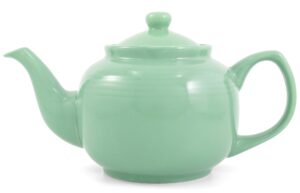 seafoam green classic 6 cup ceramic teapot