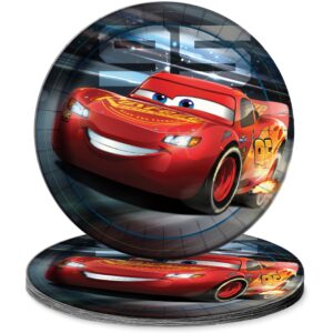 round dinner paper plates - 9", disney cars, 8 pcs