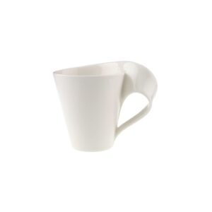 villeroy & boch new wave porcelain cafe mug, 1 count (pack of 1), white