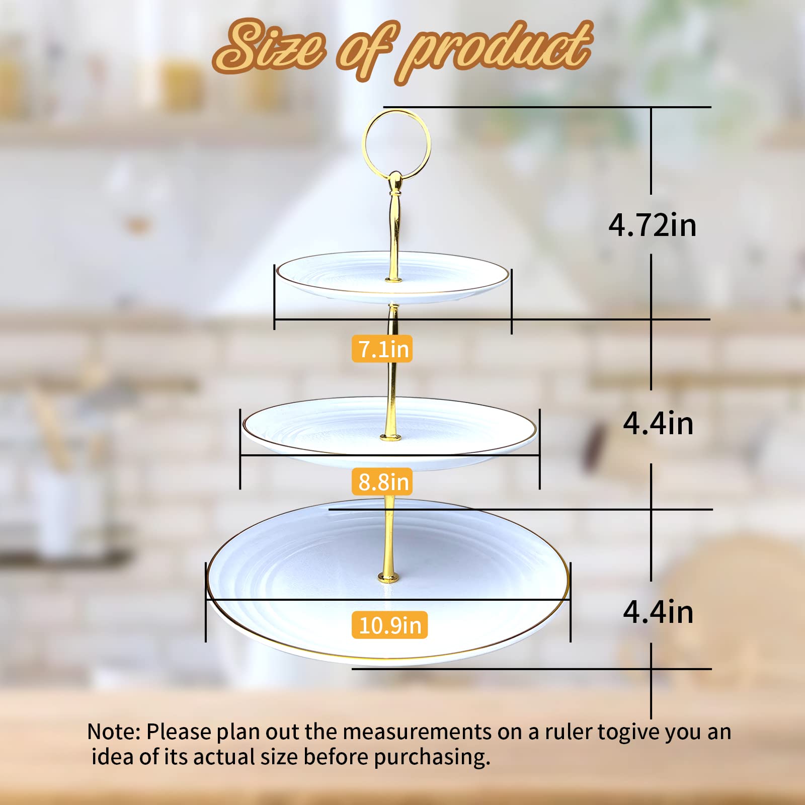 Cake Stand Set-5 Pcs Cupcake Stand Set-Dessert Table Display Set with 2xlarge 3-Tier Cupcake Stands + 3X Appetizer Trays Perfect for Wedding Baby Shower Home Birthday Tea Party Decoration(Round)