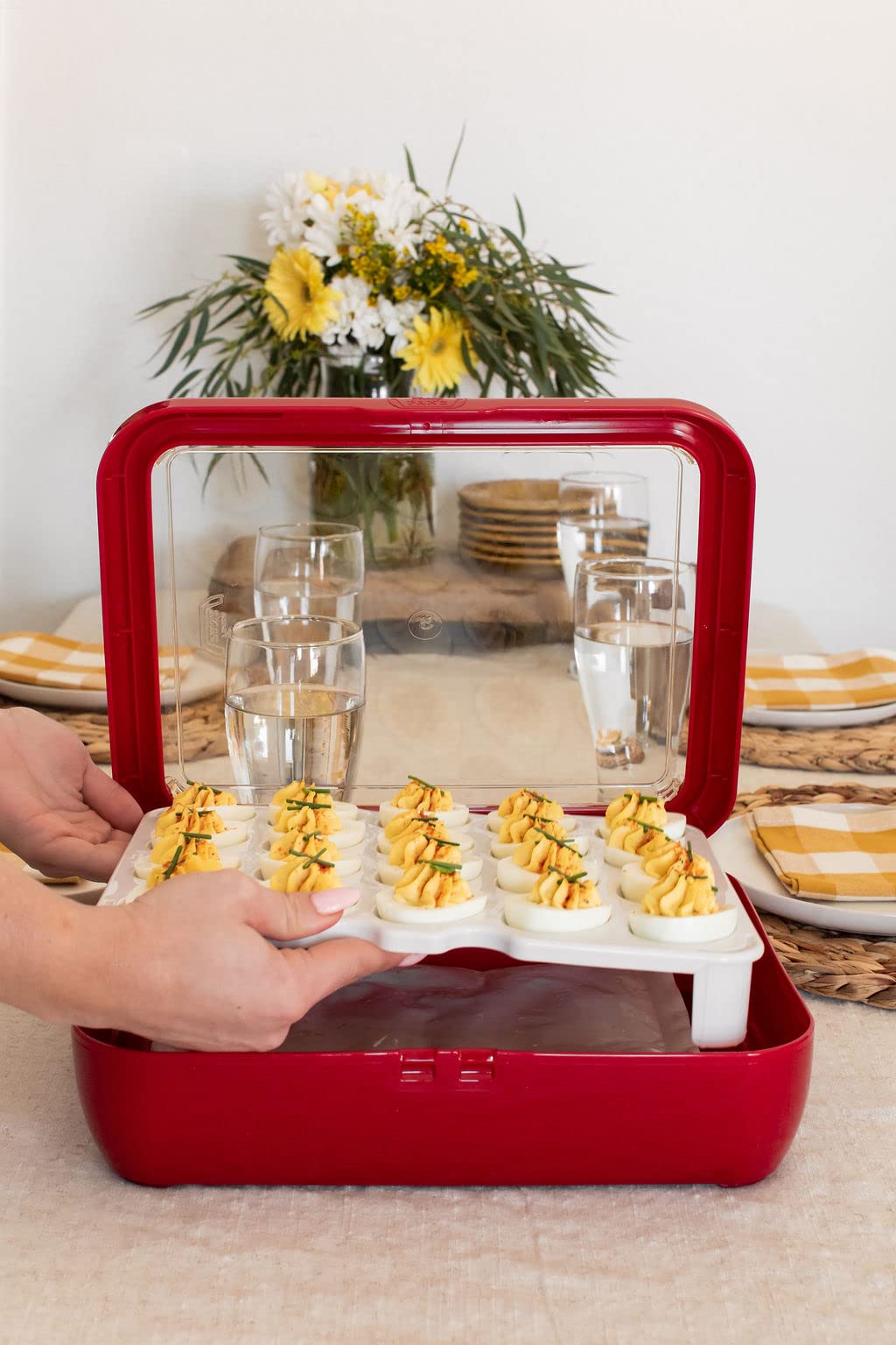 Fancy Panz Deviled Egg Trayz Insert for use with Fancy Panz Classic, Premium & 2in1. Holds 20 eggs