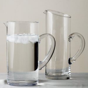 Glass Water Pitcher with Spout – Elegant Serving Carafe for Water, Juice, Sangria, Lemonade, and Cocktails – Crystal-Clear Glass Beverage Pitcher.