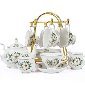 CHENP.HMC Home Storage Mug Hooks Stainless Steel Wire Rack Display Stand Service for Tea Cups,Bracket,Gold Metal Stand for Coffee Cups and Saucers.…