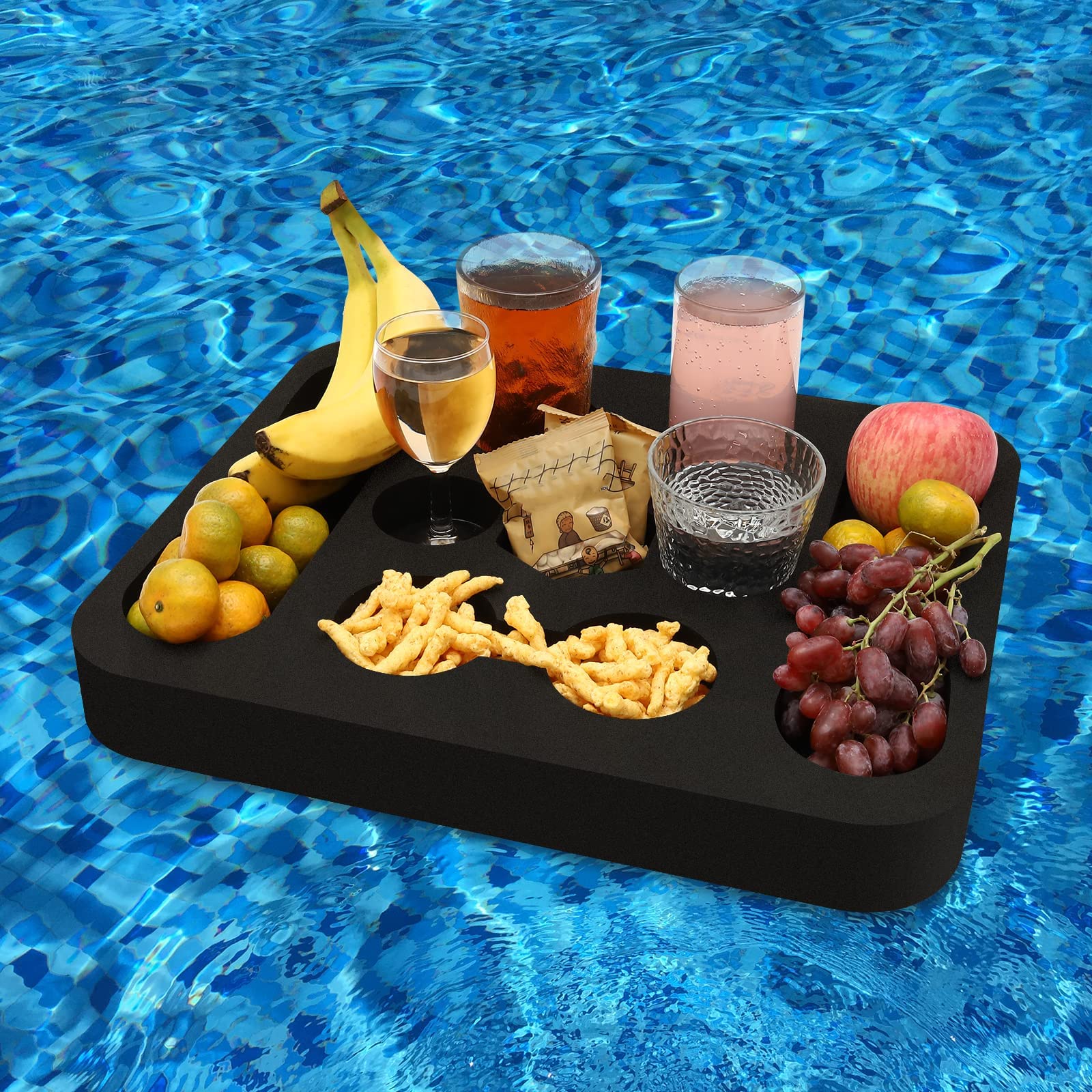 RAMIEYOO Floating Drink Holder,Refreshment Table Tray for Pool Beach Party or Hot Tub Float Loung-Versatile & Portable Serving Bar