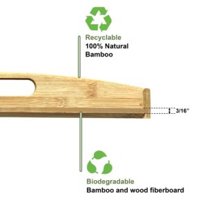 Bam & Boo - Natural Bamboo Serving Tray Extra Large Rectangular with Handles - for Food, Drinks, Storage, Decor, Vanity, Breakfast, Parties, Weddings, Picnics(23.6” x 15” x 2.35”)