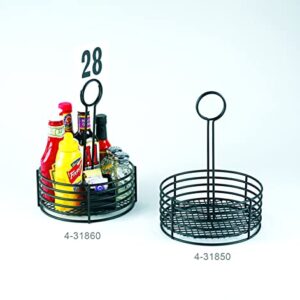 G.E.T. 4-31860 Black Round Stainless Steel Condiment Caddy Iron Teflon Coated Table Caddies Collection