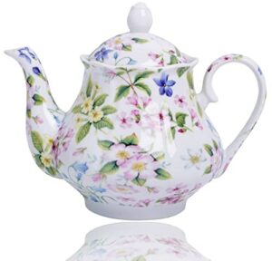 european style ceramic teapot coffee pot water pot porcelain vintage gift tea pot (dog rose)