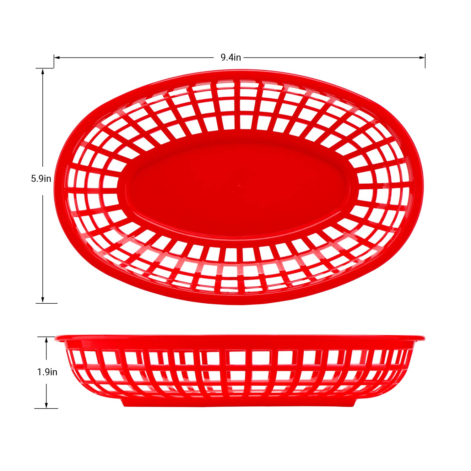 EUSOAR Bread Baskets & Deli Paper Liners, 12 pcs Bread Baskets plus 100pcs Deli Paper, Restaurant Food Serving Tray Basket Sets for Restaurant Supplies, Deli Serving, Chicken, Burgers&Fries