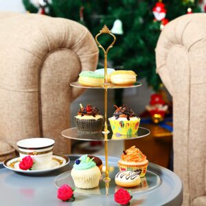 3 Tier Acrylic Round Clear Cupcake Stand Dessert Tower Stand Cookies Cupcake Display Stand for Wedding Treats Birthday Party Baby Shower