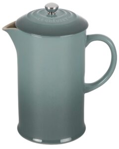 le creuset stoneware french press, 34 oz., sea salt