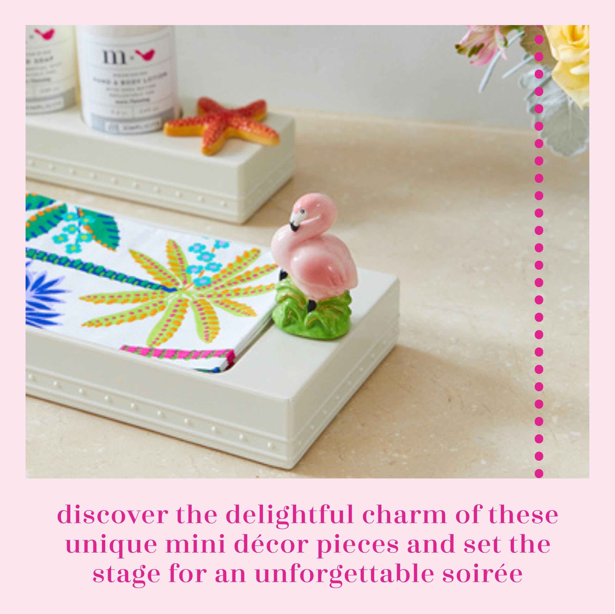 Nora Fleming Hand-Painted Mini: Tickled Pink (Flamingo) A205