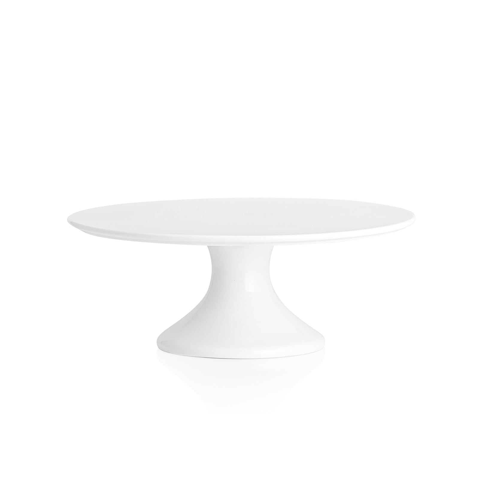 Kanwone 10-Inch Porcelain Cake Stand, Cake Plate, Dessert Stand, Cake Stand for Party, Home Decorating Stand, White