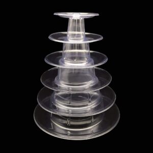 candora 6 tiers round macaron tower cake stand dessert display rack for wedding birthday