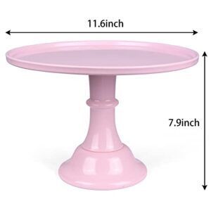 KLASKWARE Round Cake Stand 11" Melamine Cake Display Stand Dessert Cupcake Display Tray for Graduation,Wedding,Birthday,Party,Baby Shower,Anniversary,Ceremony,Christmas