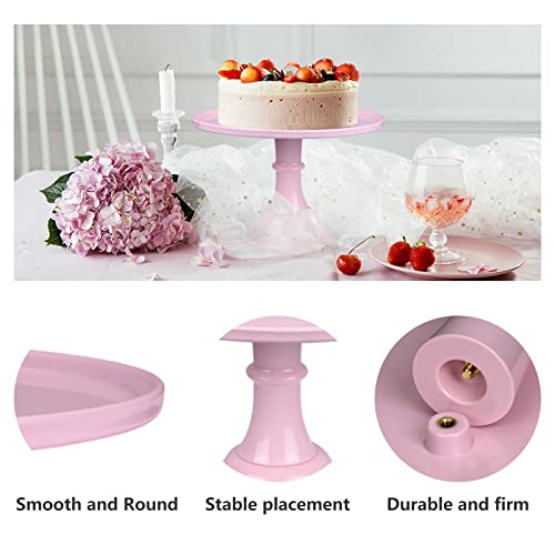 KLASKWARE Round Cake Stand 11" Melamine Cake Display Stand Dessert Cupcake Display Tray for Graduation,Wedding,Birthday,Party,Baby Shower,Anniversary,Ceremony,Christmas