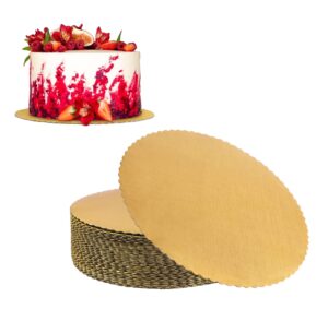 yunko cake boards 12 inch round,gold cardboard cake rounds cake base cake decorating supplies for for dessert table, 35 pack