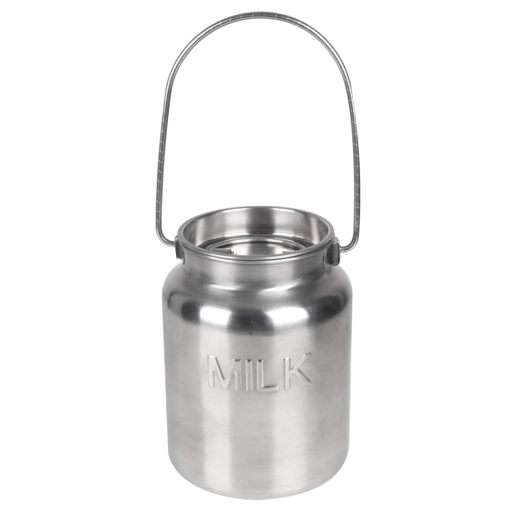 Lindy's Stainless Steel Milk metal gallon jug, 1 gallon, silver (7708M)