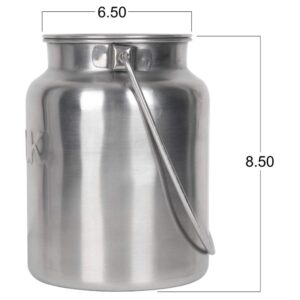 Lindy's Stainless Steel Milk metal gallon jug, 1 gallon, silver (7708M)