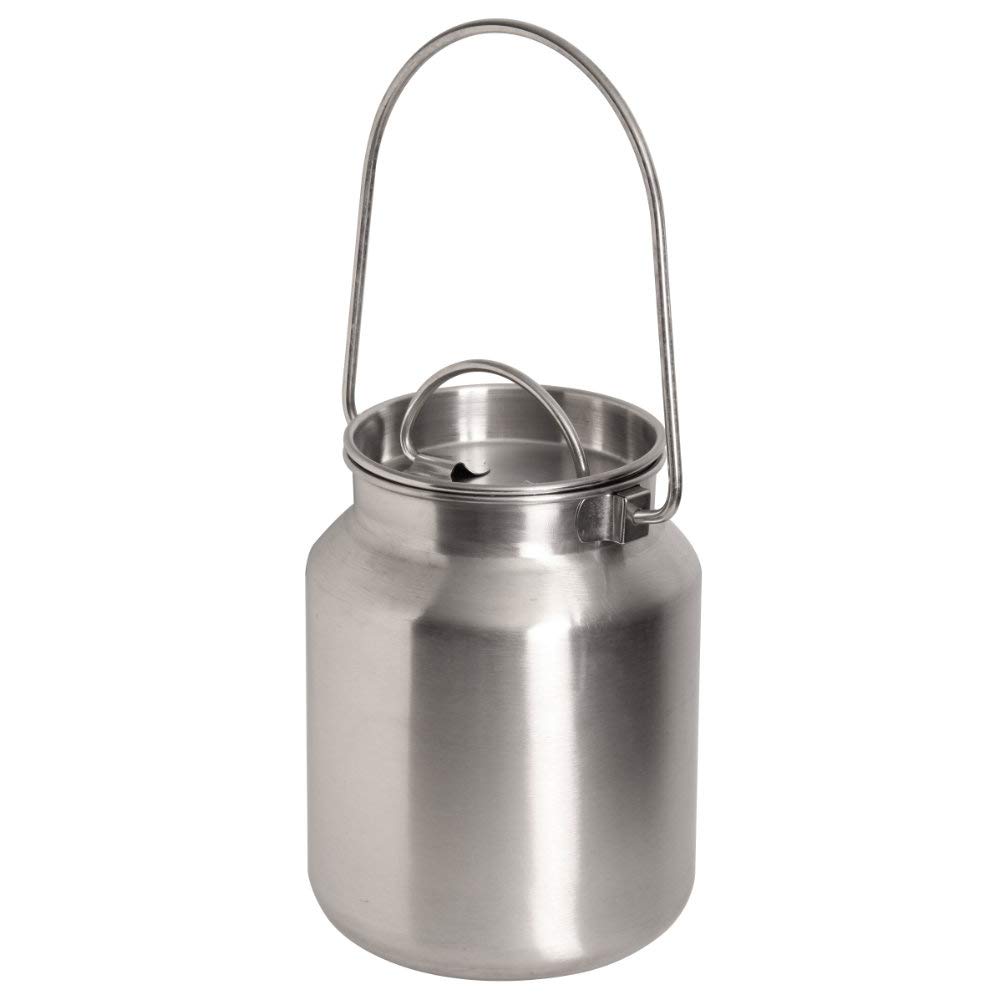 Lindy's Stainless Steel Milk metal gallon jug, 1 gallon, silver (7708M)