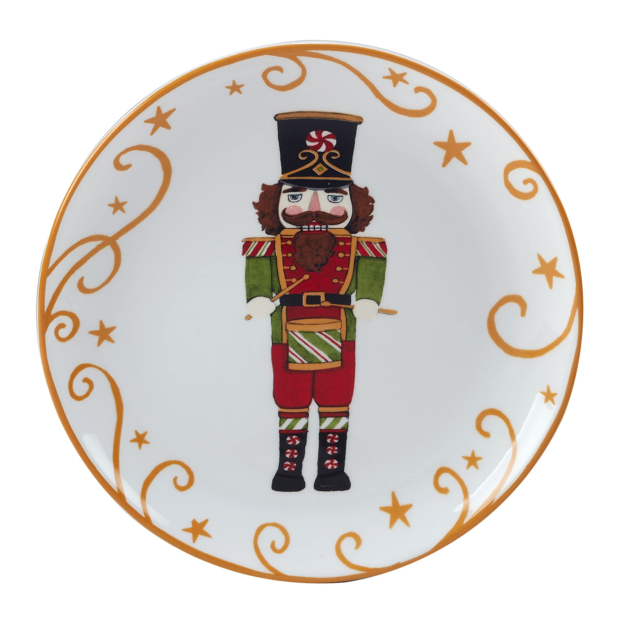 Certified International Holiday Magic Nutcracker 9" Dessert/Salad Plates, Multicolor, Medium, Set of 4