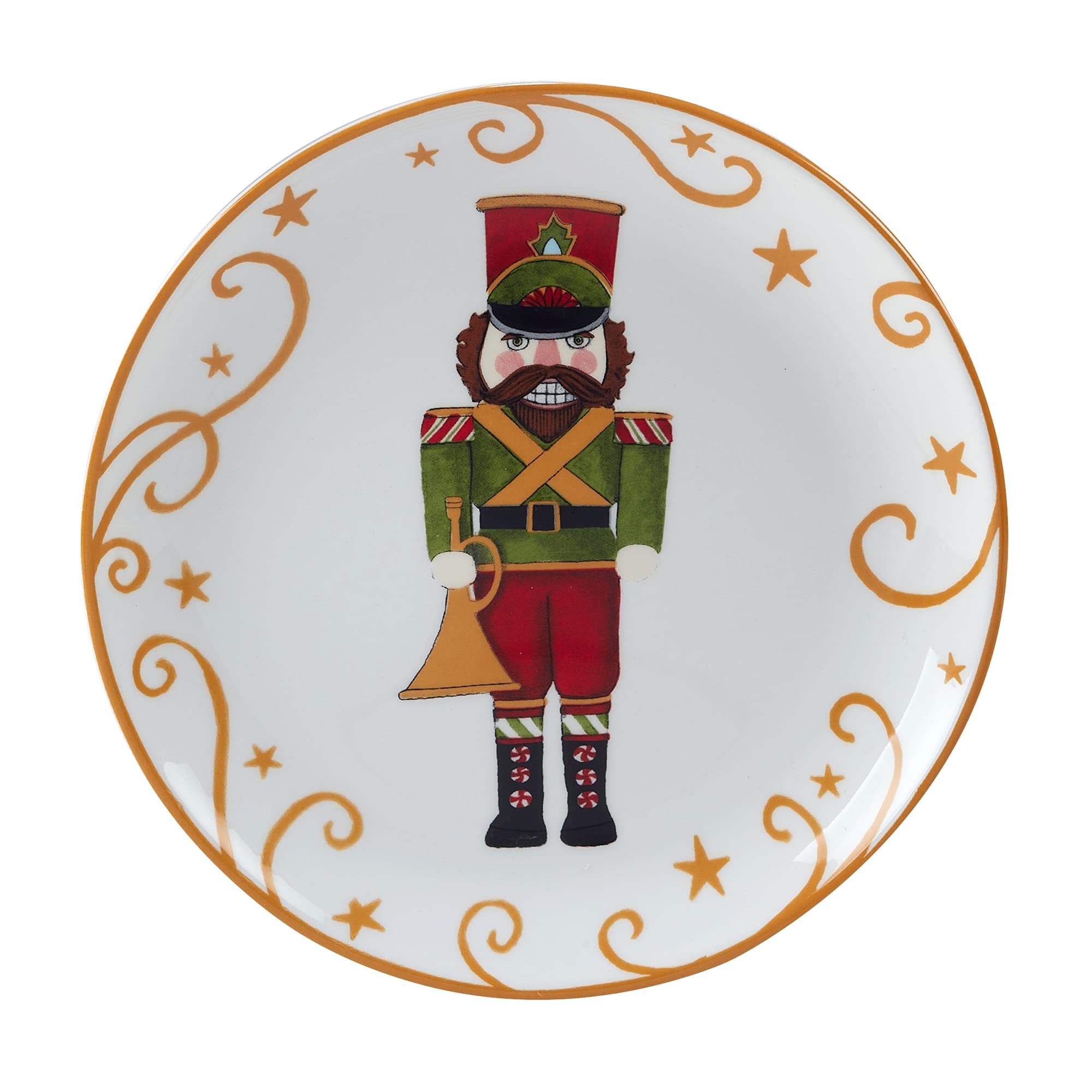 Certified International Holiday Magic Nutcracker 9" Dessert/Salad Plates, Multicolor, Medium, Set of 4